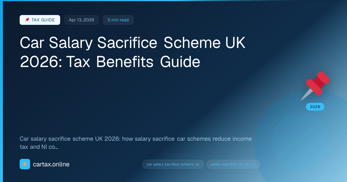Car Salary Sacrifice Scheme UK 2026: Tax Benefits Guide