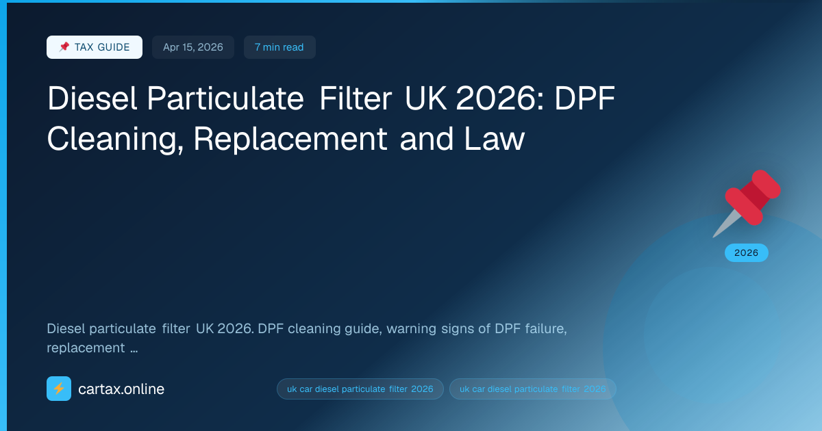 Diesel Particulate Filter UK 2026: DPF Cleaning, Replacem...