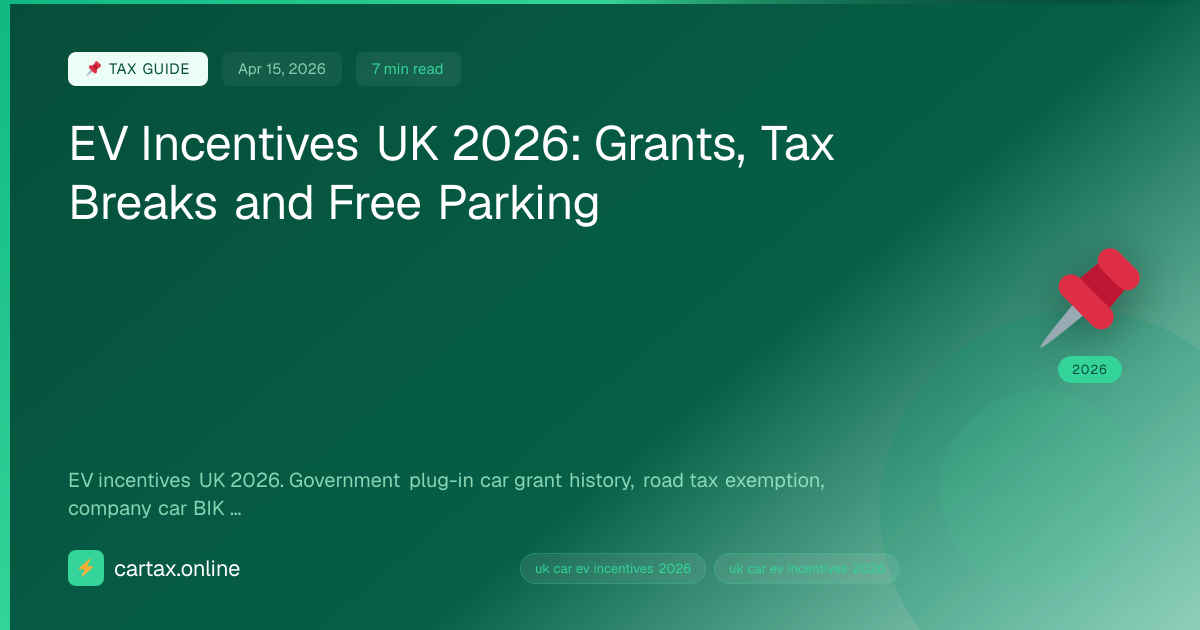 EV Incentives UK 2026: Grants, Tax Breaks and Free Parking