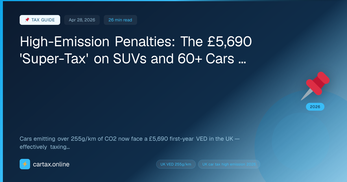 High-Emission Penalties: The £5,690 'Super-Tax' on SUVs a...