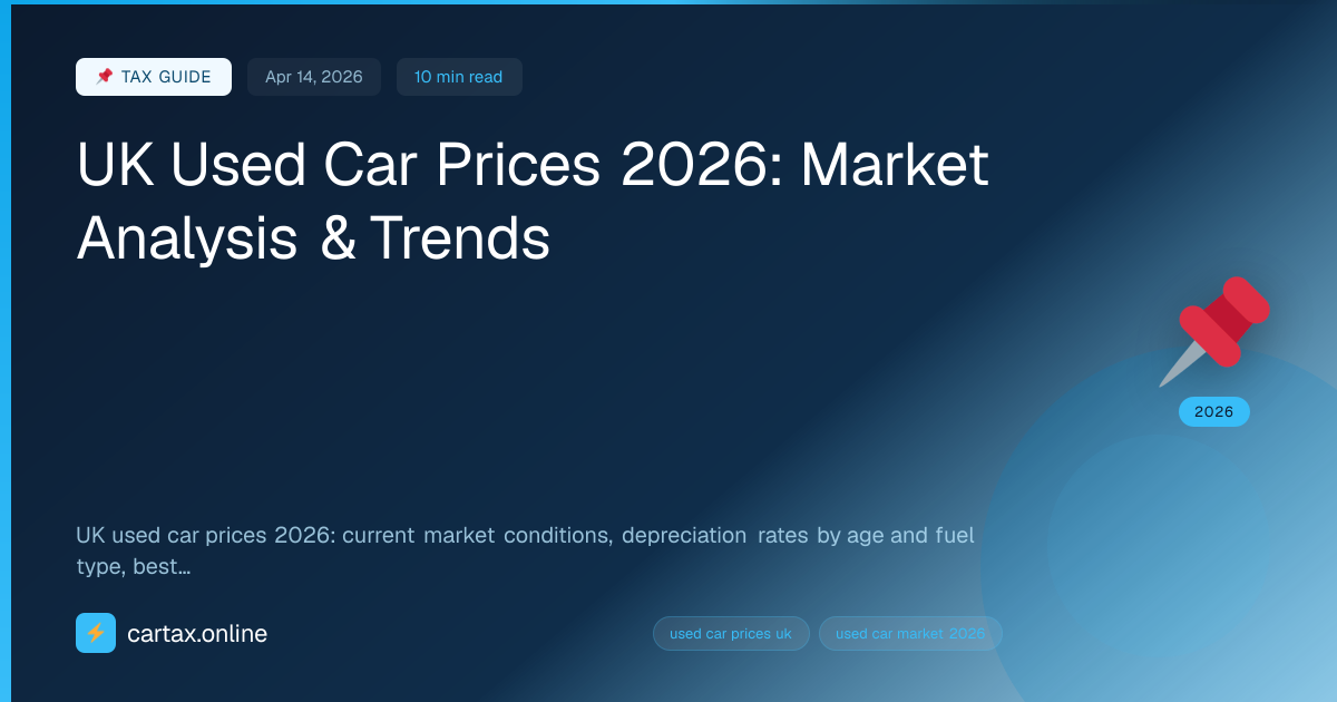 UK Used Car Prices 2026: Market Analysis & Trends